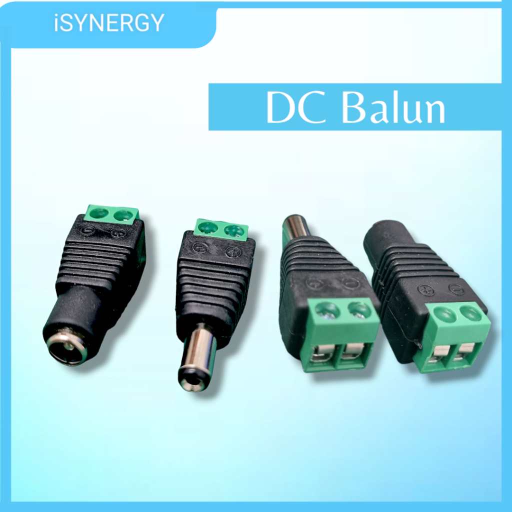 DC BALUN MALE FEMALE PLUG CONNECTOR 5.5*2.1 DC JACK CCTV CAMERA ...