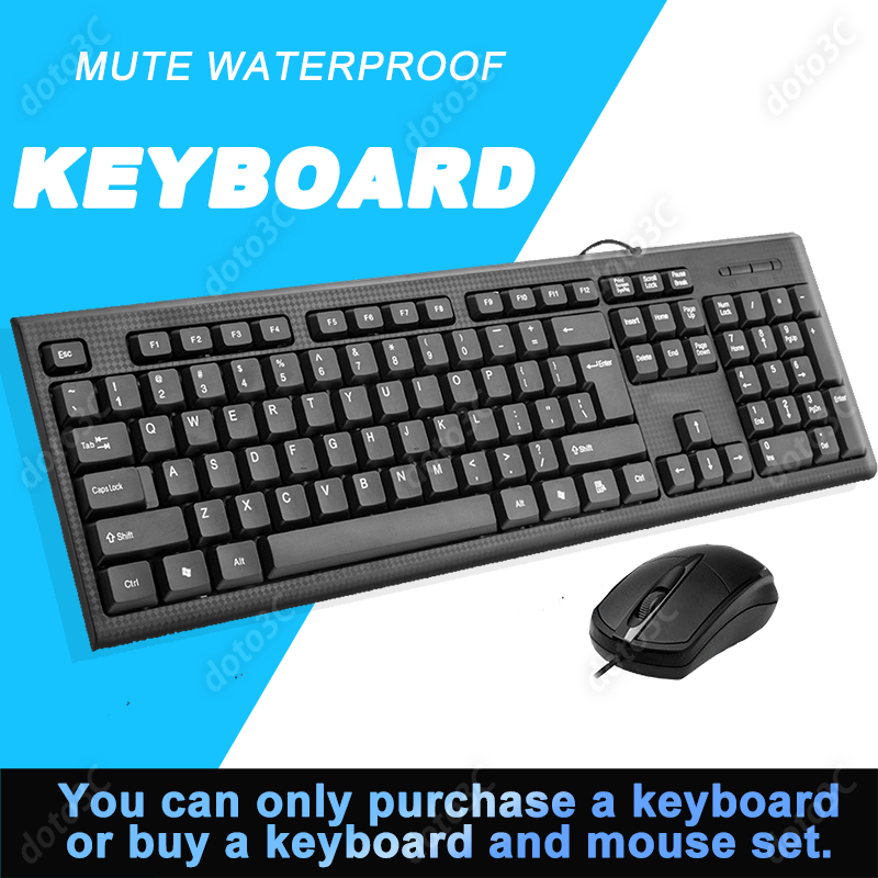 Wired Keyboard USB office style for PC laptop office keyboard game ...