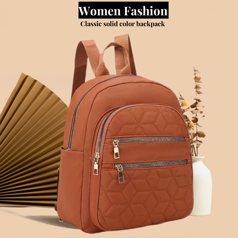 Korean Backpack For Women Waterproof Plain Colors Ladies High School ...