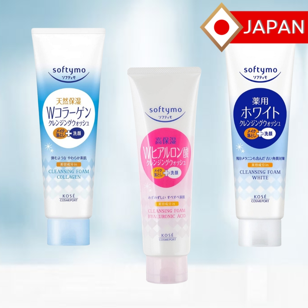 Softymo Cleansing Foam Collagen/ White/ Hyaluronic Acid 【Direct from ...