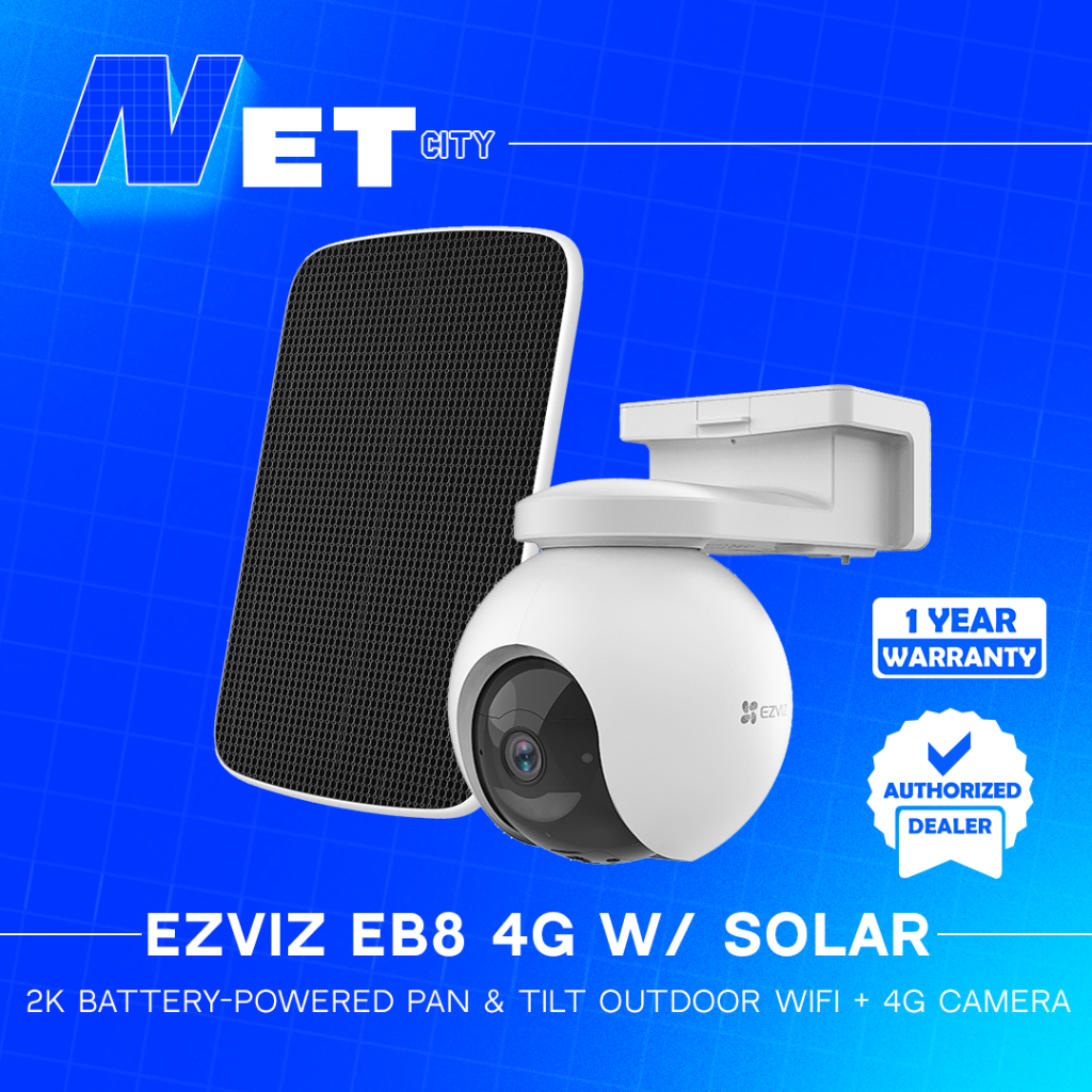 EZVIZ EB8 4G 2K Pan & Tilt Battery-Powered Color Night Vision Outdoor ...