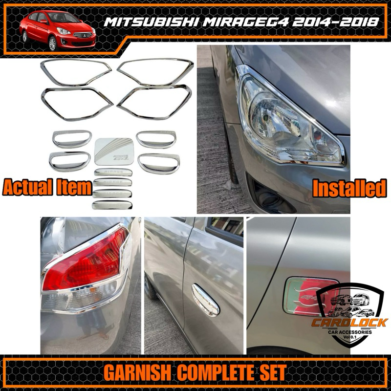 Mirage G4 Garnish 2014 - 2018 Garnish Complete Set Chrome | Shopee ...