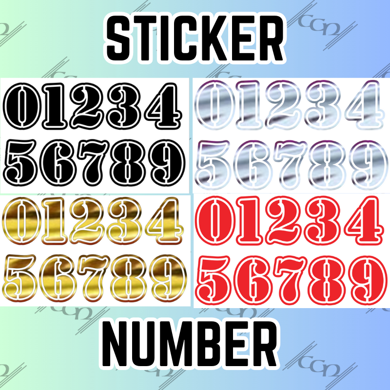 [{CCN}] 0-9 NUMBER STICKER VINYL /!!MACHINE CUT!!//!!NOT PRINT!!//PER ...