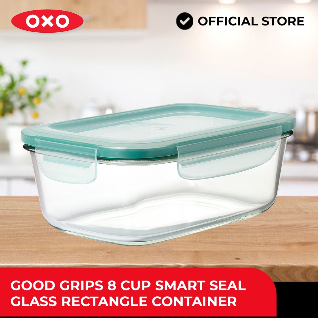 OXO Good Grips 8-Cup Smart Seal Glass Rectangle Container | Shopee Philippines