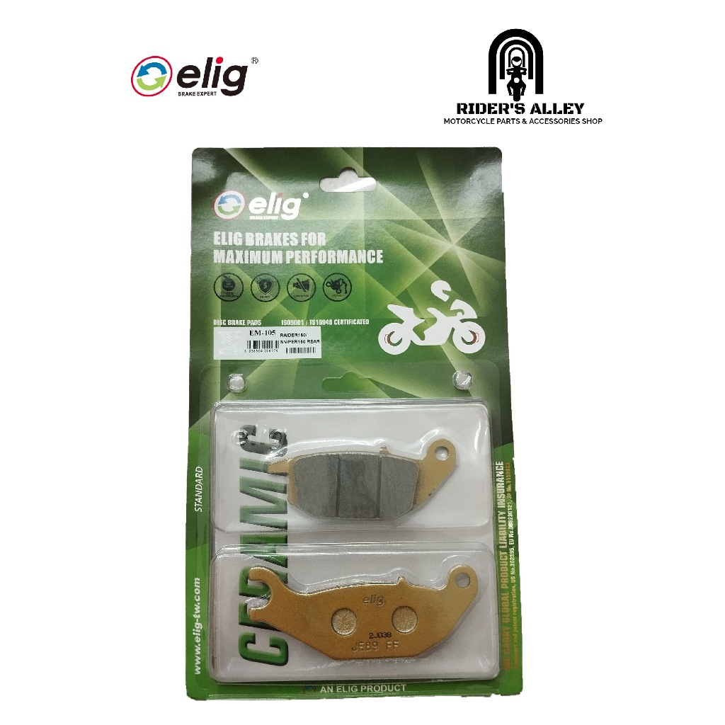 ELIG Ceramic Brake Pad (RCB S55 - S45 / Sniper 150-155R / Raider 150 ...