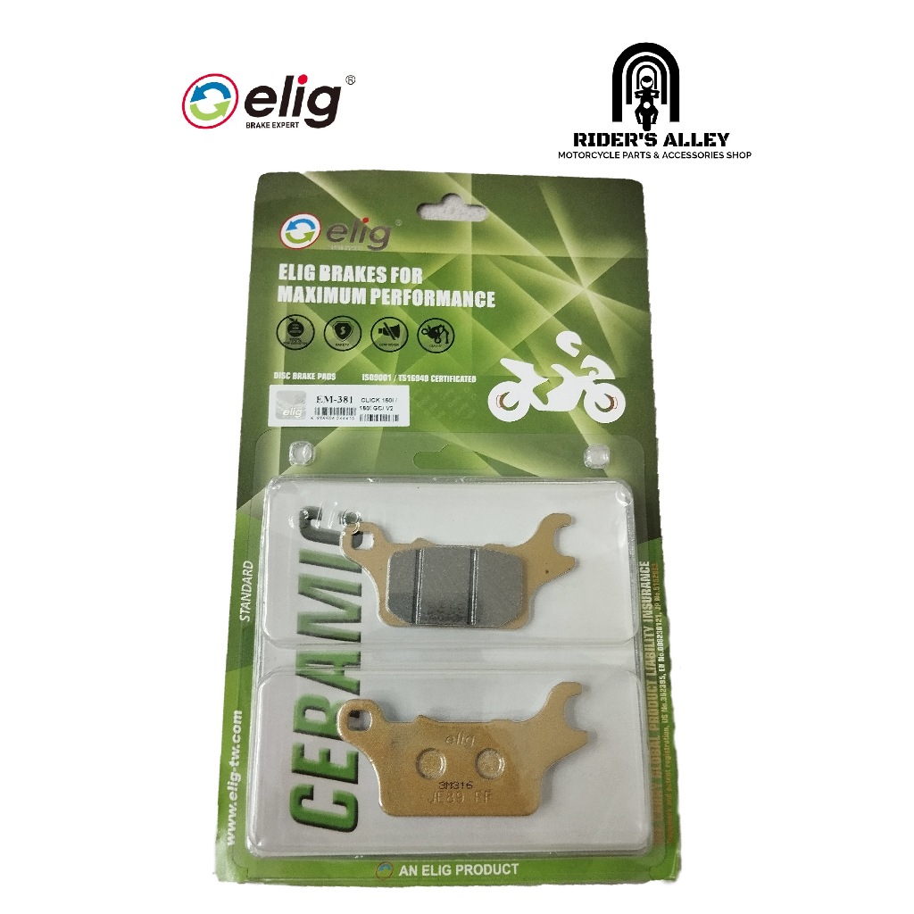 ELIG Ceramic Brake Pad (FRONT, BRAKE PAD - CLICK 125 / CLICK 150 V2 ...