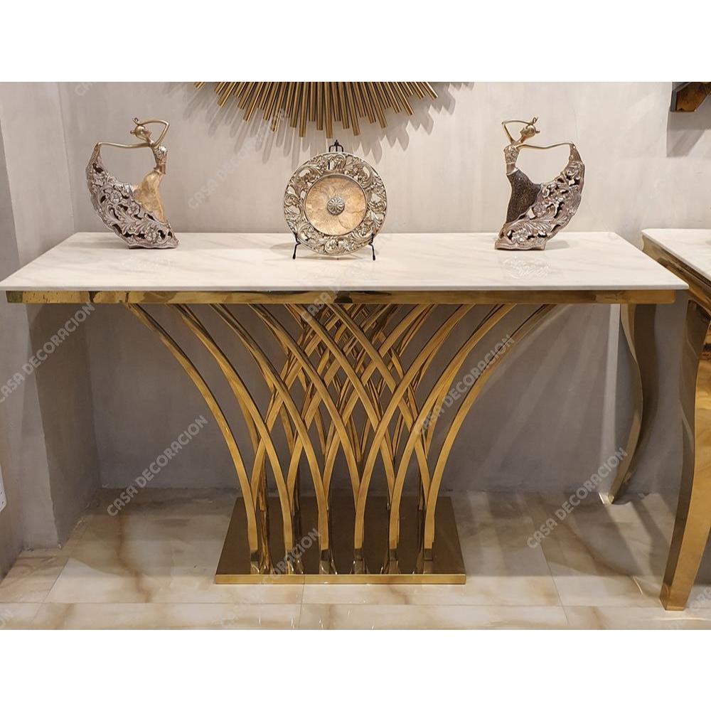 Gold Frame Entryway Console Table with Marble Top | Shopee Philippines