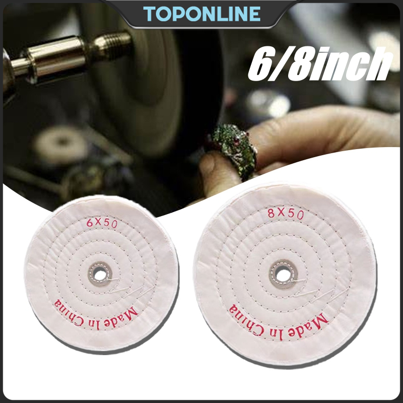 6/8inch Rotary Buffing Cloth Wheel Cotton Cloth Polishing Disc for ...