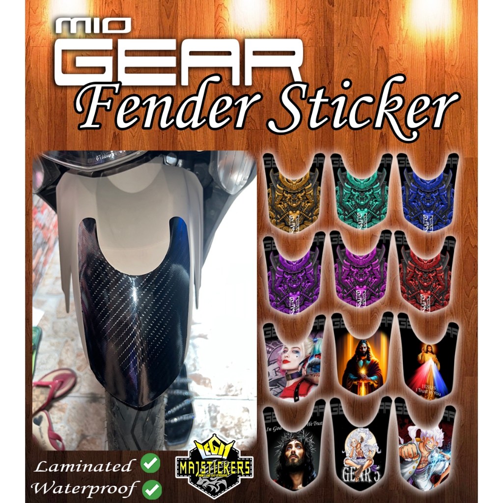 Yamaha Mio Gear 125 Fender Sticker Laminated Waterproof | Shopee ...