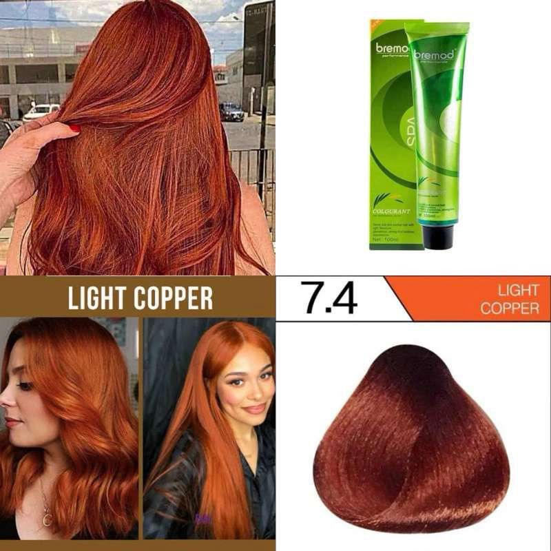 Bremod 7.4 Light Copper Hair Color | Shopee Philippines