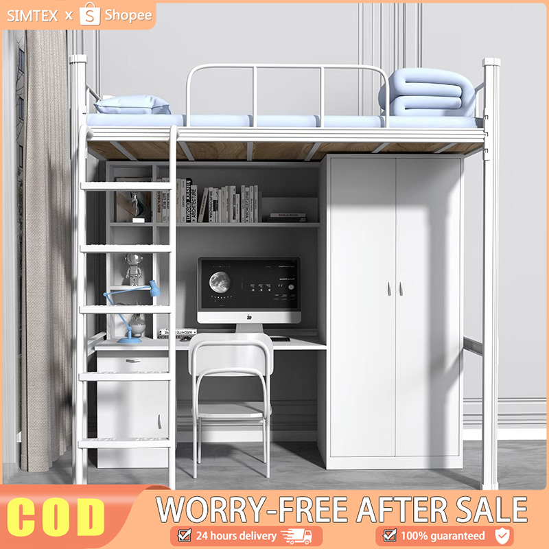 Loft duplex second floor hammock loft bed iron frame bed under bed ...