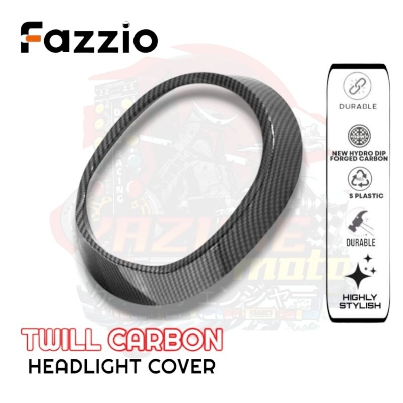 NEW!! Yamaha Fazzio hydro dip carbon headlight cover | Shopee Philippines