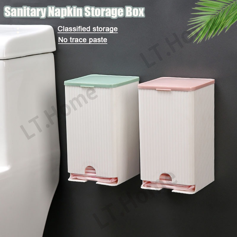 Wall Mounted Sanitary Napkin Organizer Multi-Function Storage Box ...