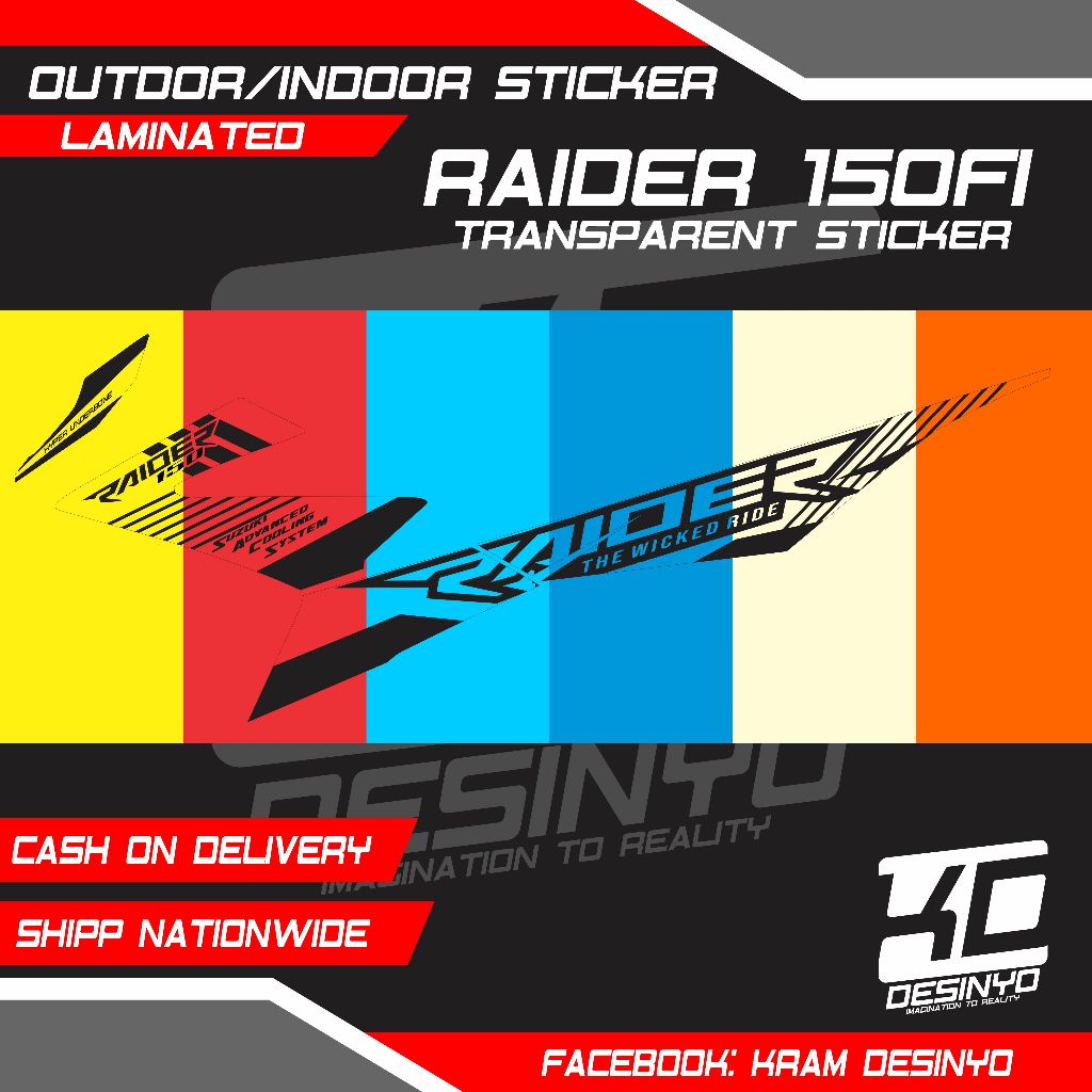 Raider 150 fi Transparent Sticker | Shopee Philippines
