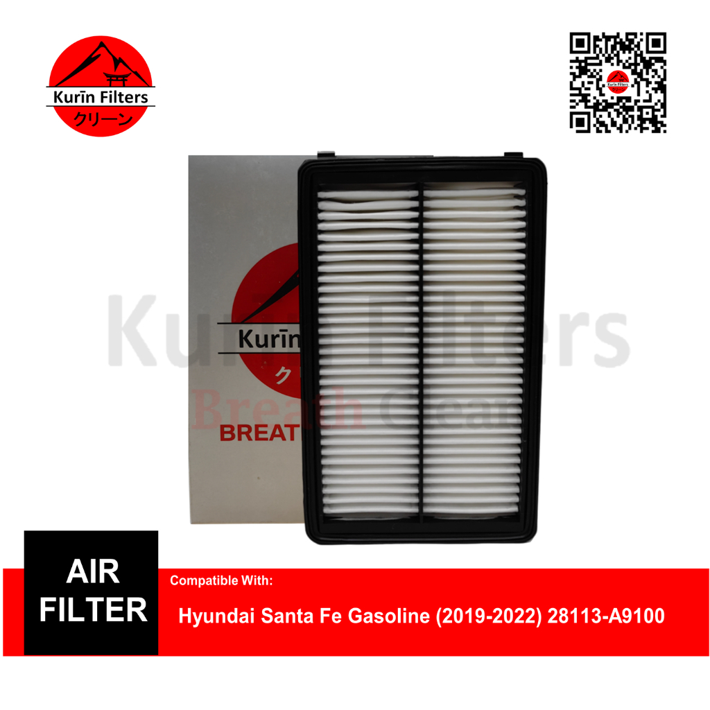KURIN Air Filter for Hyundai Santa Fe Gasoline (2019 - 2022) - 28113 ...