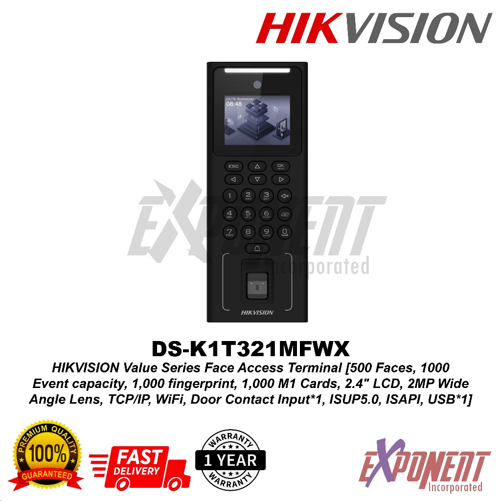 DS-K1T321MFWX - HIKVISION Value Series Face Access Terminal | Shopee Philippines