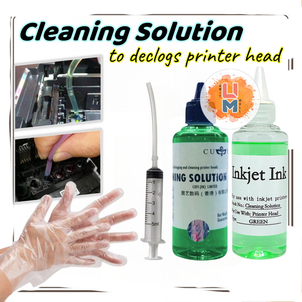Cleaning Solution for Printer Head Solution 100ml with Syringe hose ...