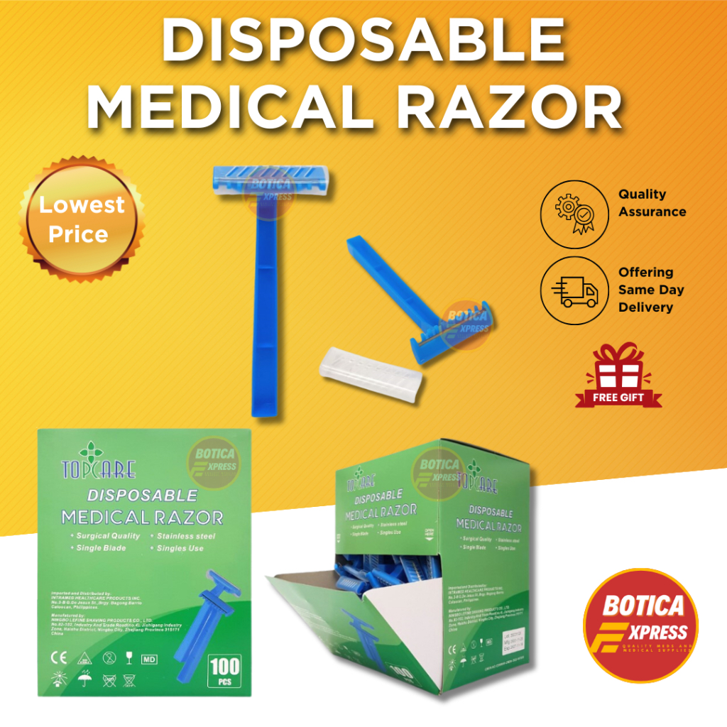 TOPCARE Disposable Medical Razor (Per Piece) | Shopee Philippines