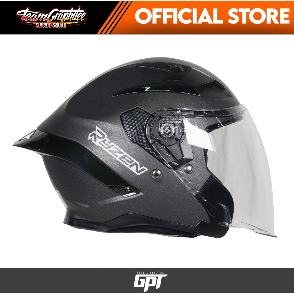 RYZEN HELMET ZX700R MONO (HALF FACE DUAL VISOR) | Shopee Philippines