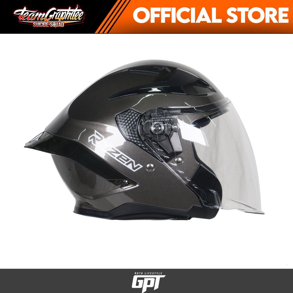 RYZEN HELMET ZX700R MONO (HALF FACE DUAL VISOR) | Shopee Philippines