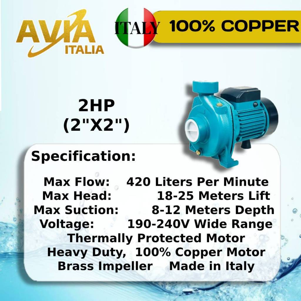 ITALY COPPER Centrifugal Pump 2 hp 3 hp 4 hp Water Booster Pump ...