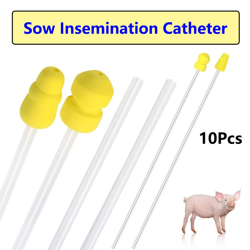 10Pcs Pig Insemination Device Foam Tip AI Catheter Sow Artificial ...