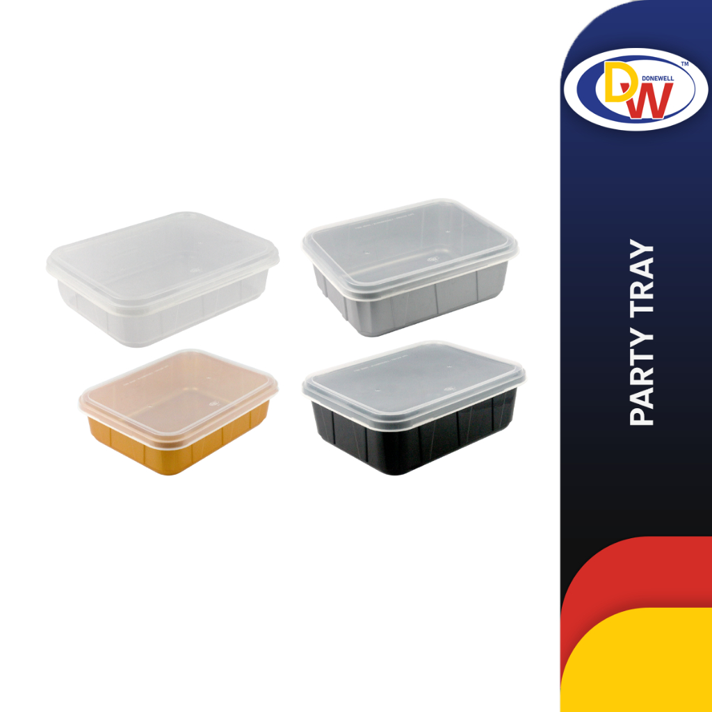 Donewell Party Tray 3200ml, 4200ml, 5200ml Microwavable Food Container ...
