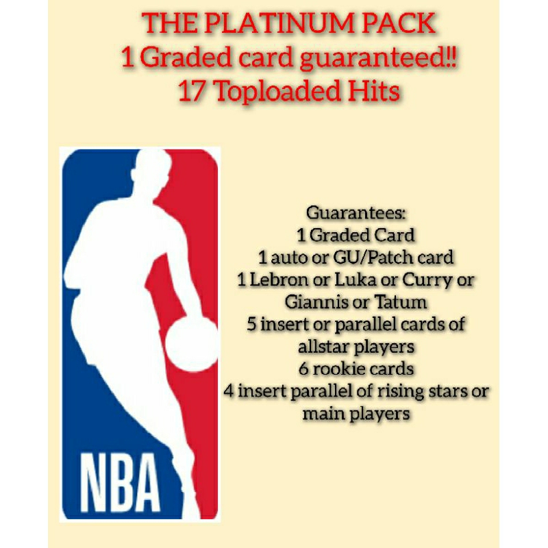 NBA card repack - The Platinum Pack - Guaranteed 1 graded card and 1 ...