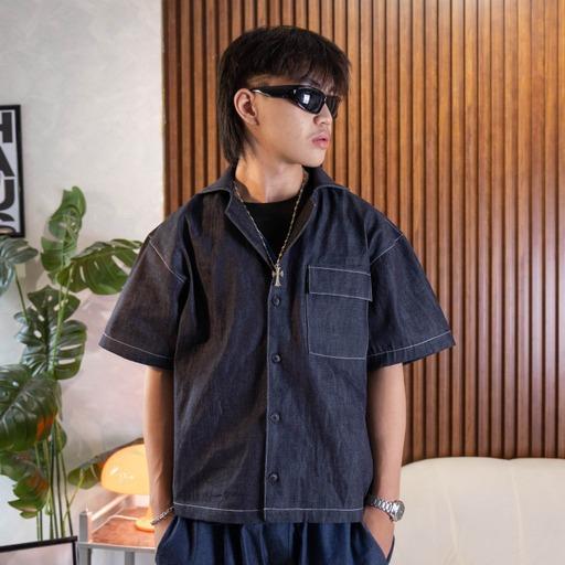 dwnby Soft Denim Polo Shirt | Shopee Philippines