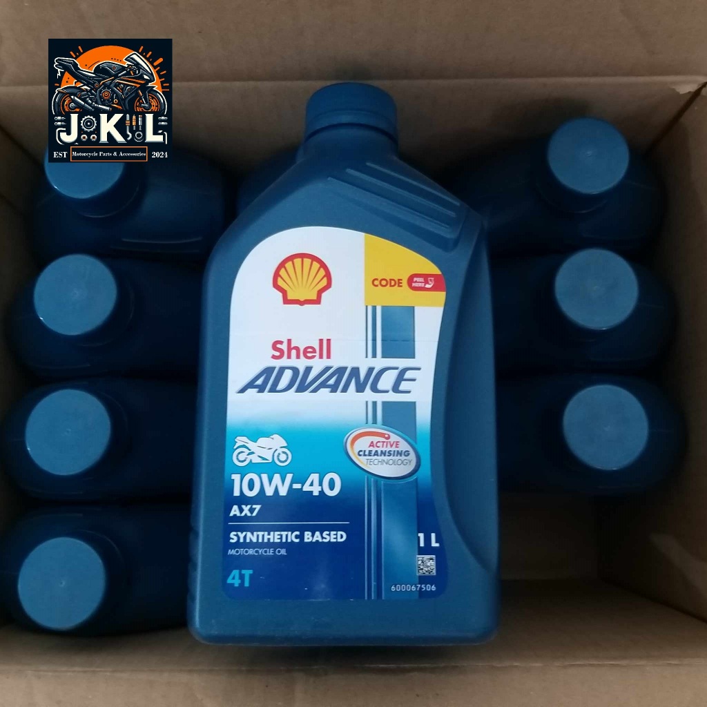 Shell Advance 4T AX7 10W-40 (1Liter) - Semi Synthetic Motorcycle Oil ...