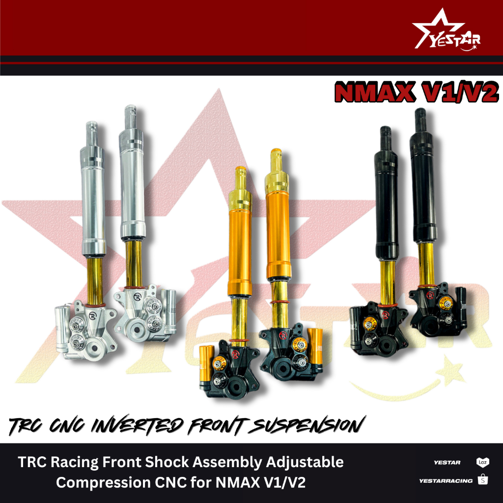 Yestar TRC Racing NMAX V1/V2 Front Shock Assembly with Adjustable ...