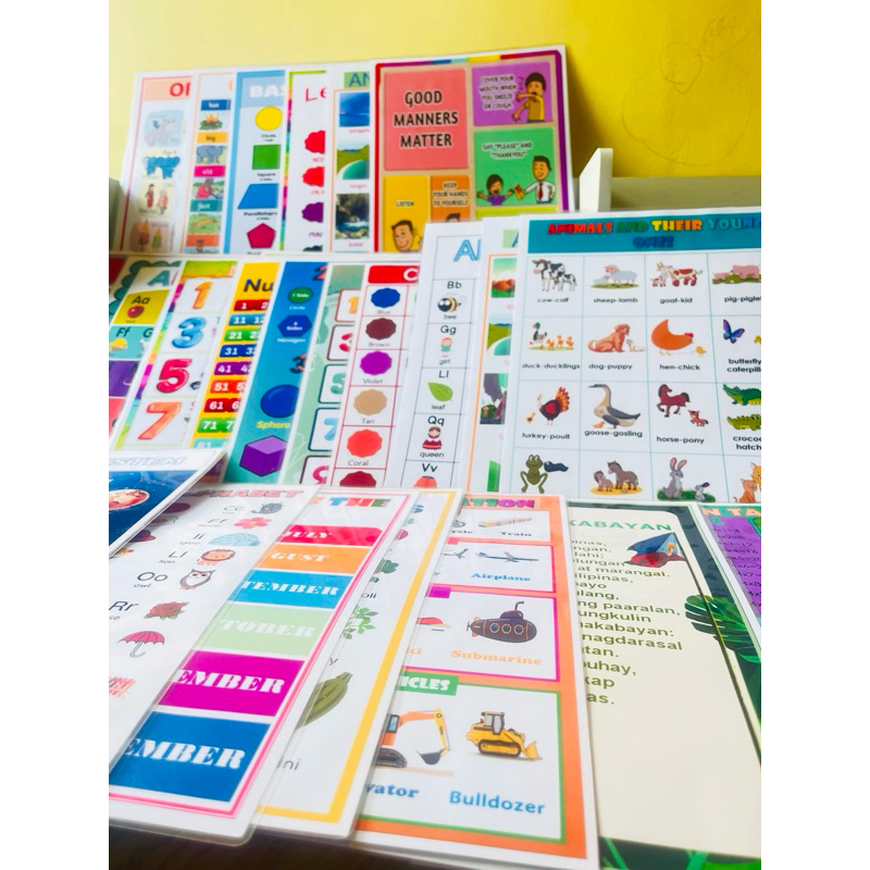 LAMINATED EDUCATIONAL CHART FOR KIDS | Shopee Philippines