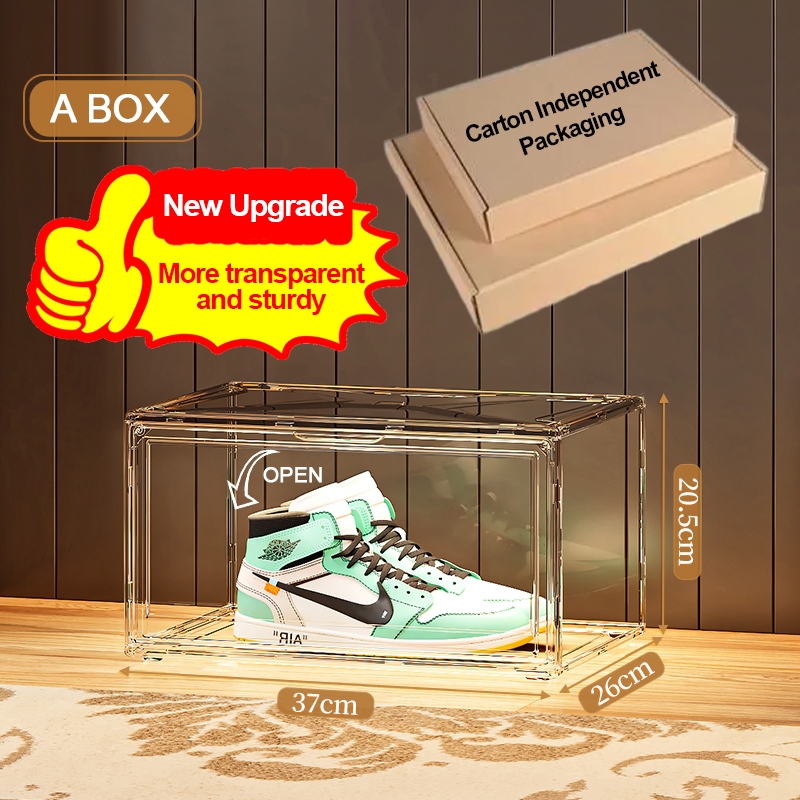 Acrylic sneaker shoes rack clear shoe box storage cabinet shoe rack ...