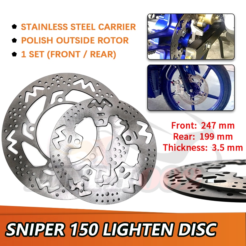 Motorcycle Sniper 150 Lighten Brake Disc Plate Front / Rear 1Set ...
