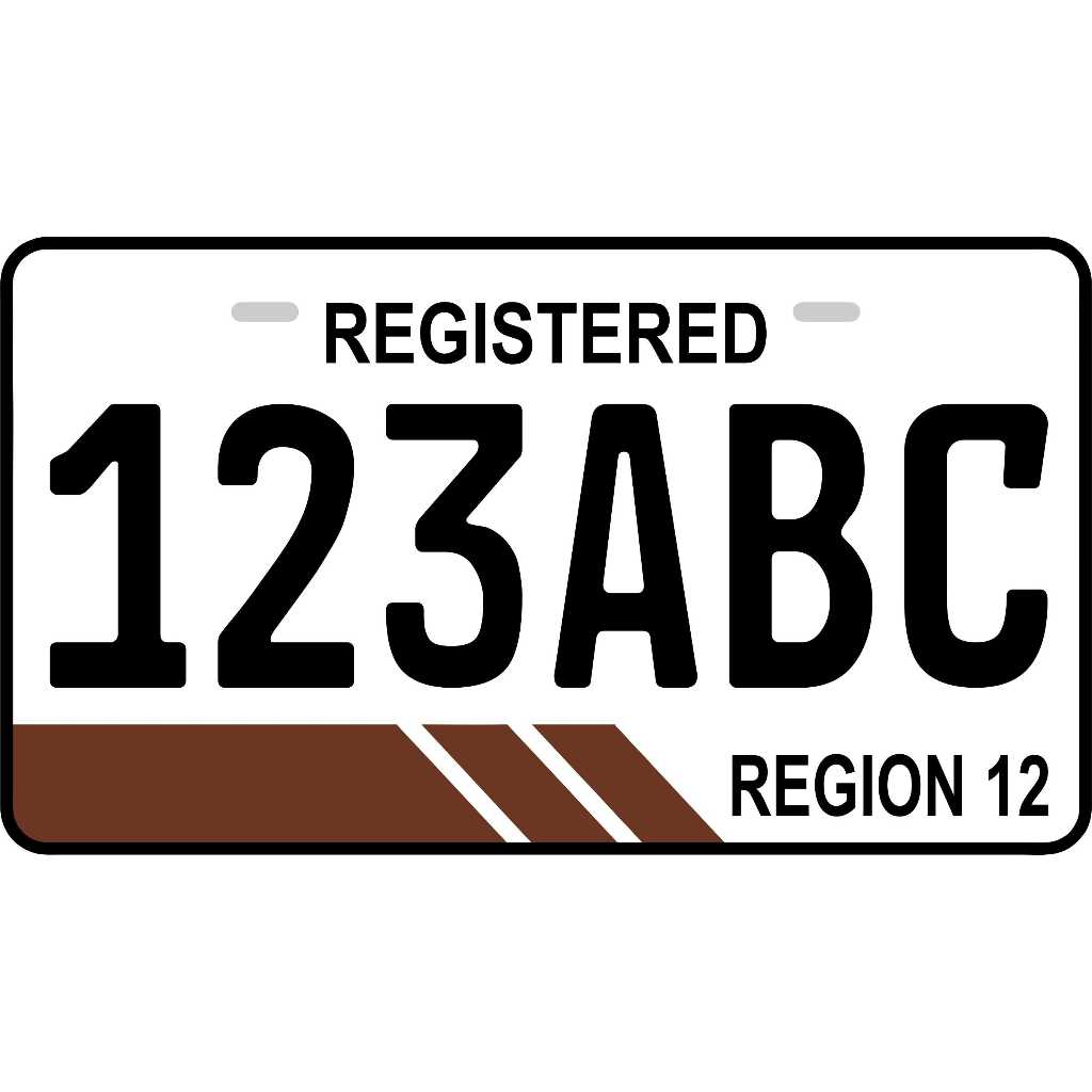 REGION 12 Temporary Plate - Customize Design Standard Size | Shopee ...