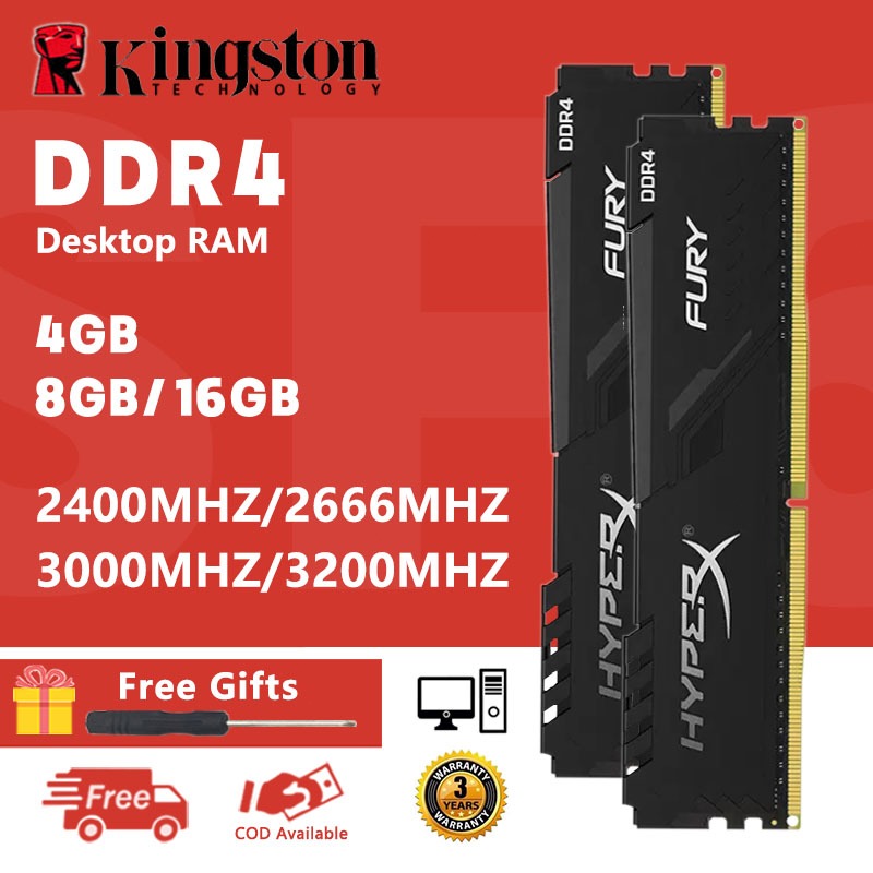 Kingston HyperX FURY Desktop DDR4 RAM 4GB 8GB 16GB 2133Mhz 2400Mhz ...