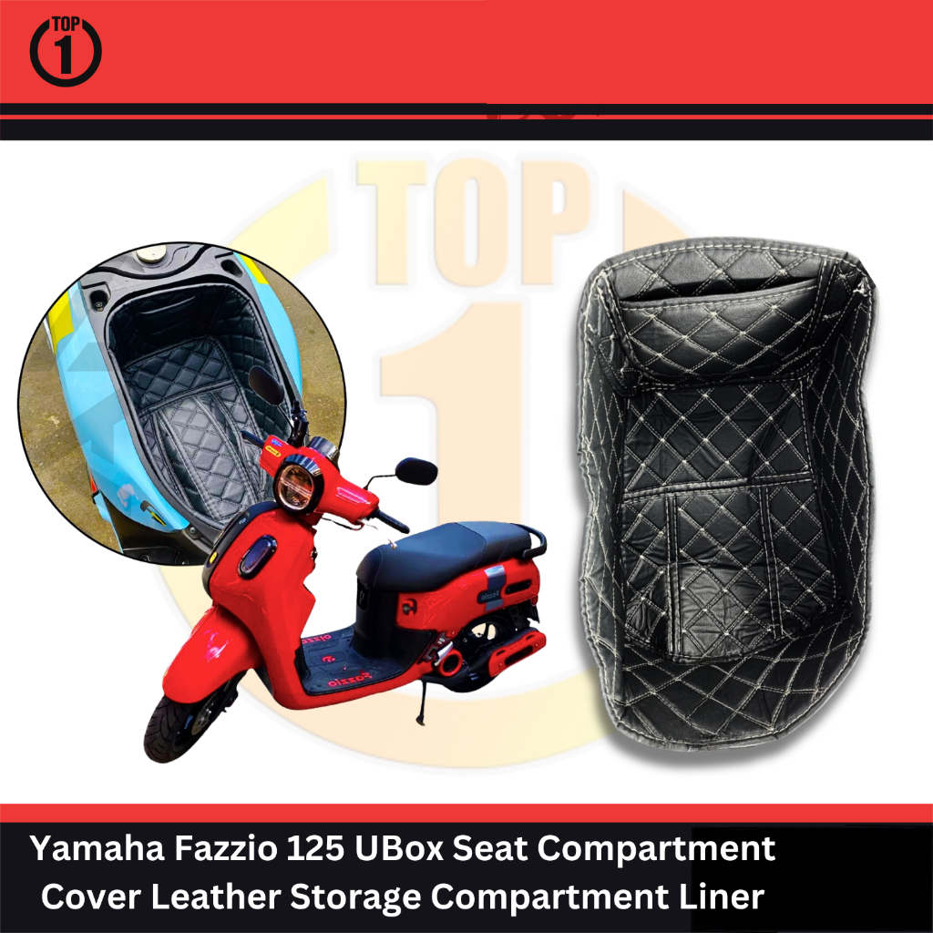 Top1 Motors Yamaha Fazzio 125 UBox Seat Compartment Cover Leather ...