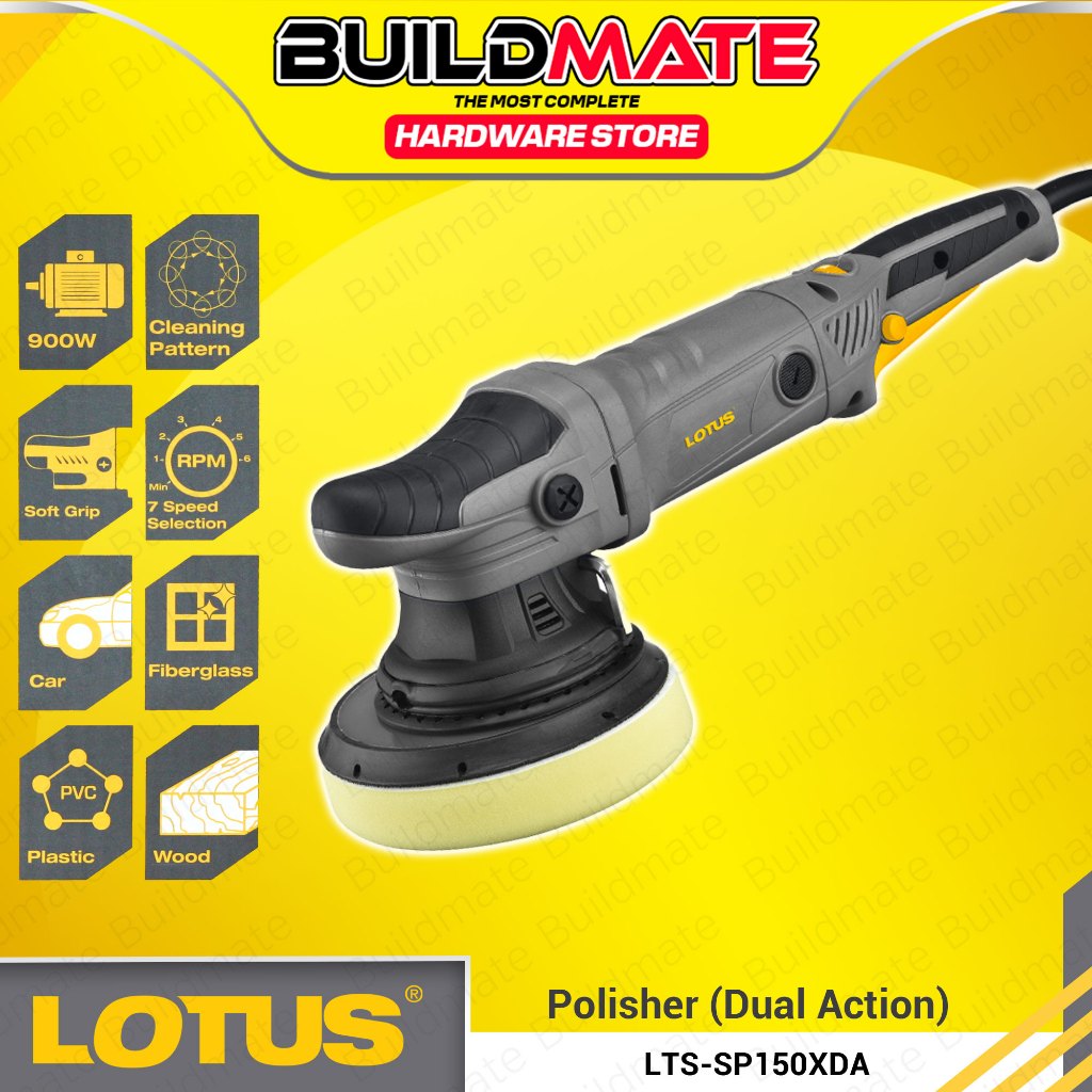 BUILDMATE Lotus 900W 6" Inch Dual Action Polisher Electric Polishing ...