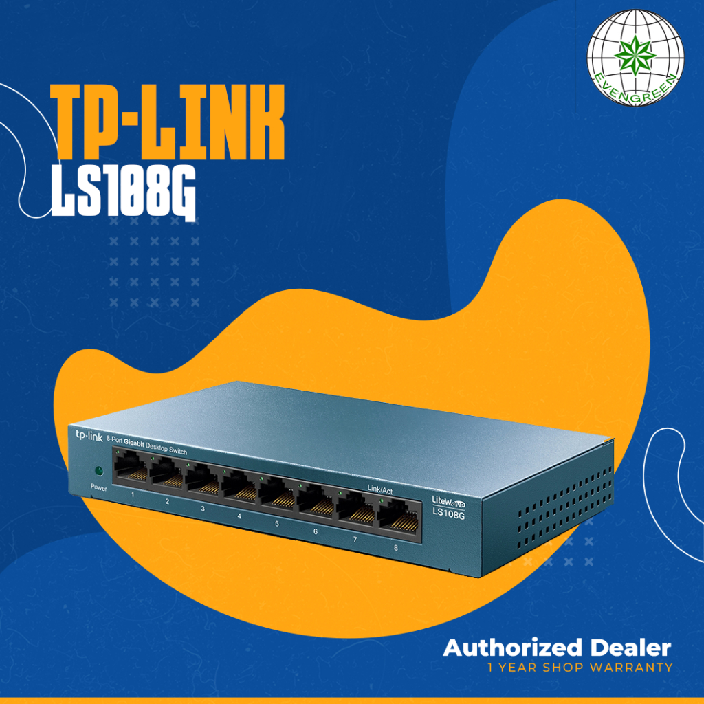 TP-Link LS108G 8-Port 10/100/1000Mbps Gigabit Desktop Network Switch ...