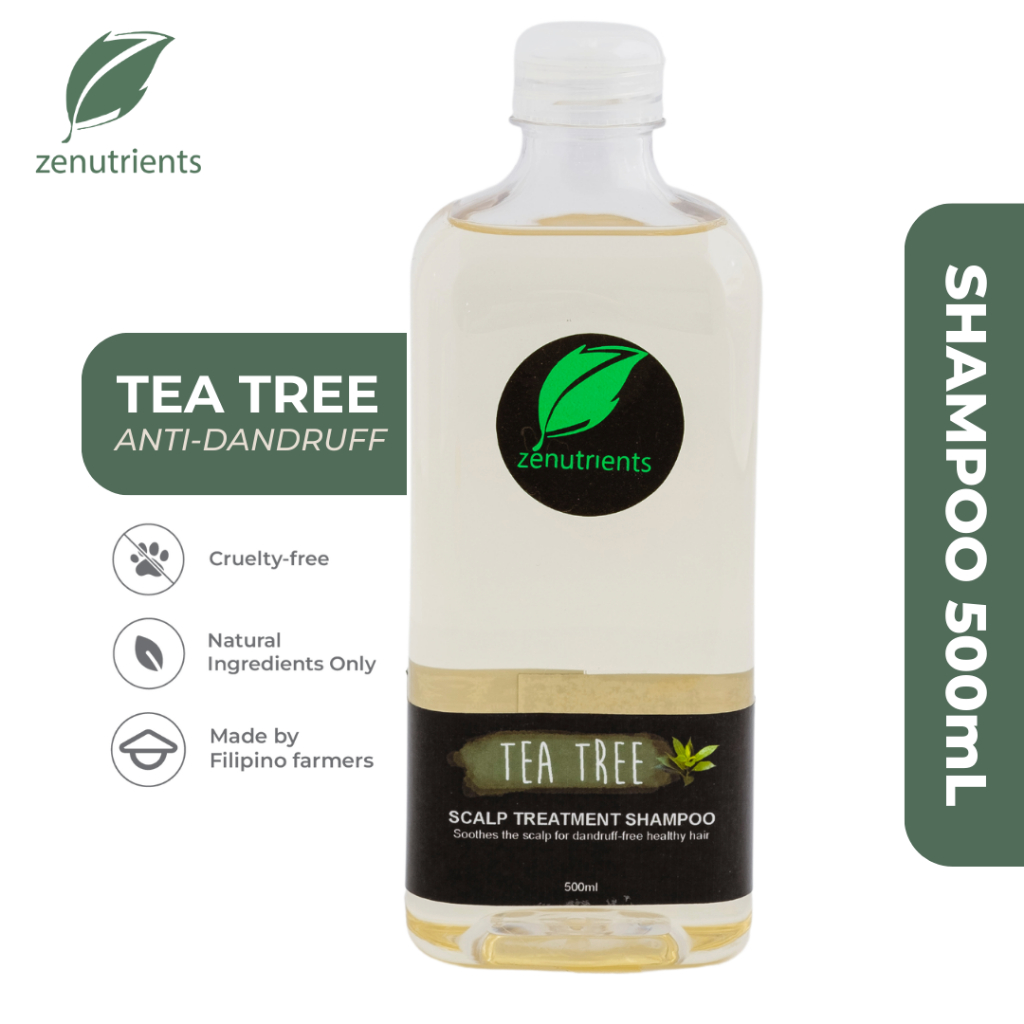 Zenutrients Anti Dandruff Tea Tree Shampoo 500mL (Organic, No Parabens ...