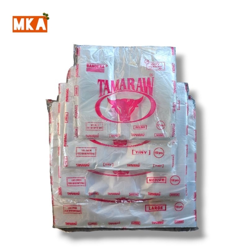Tamaraw plastic sando bag clear/transparent 100pcs | Shopee Philippines