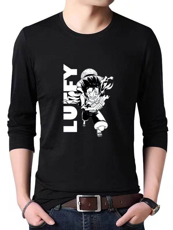 MONKEY KING COD Long sleeve plus size tshirt for men on sale print ...