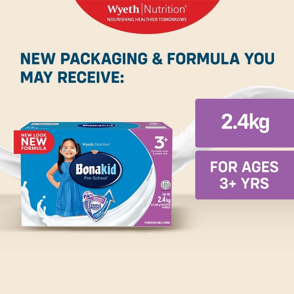 BONAKID PRESCHOOL 3+ Stage 4 Powdered Milk Drink for Pre-Schoolers 3 to ...