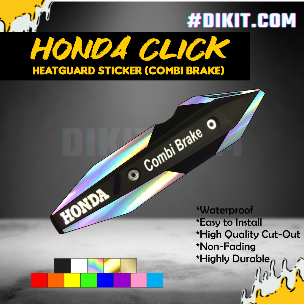 honda click heatguard combi brake sticker v2 125 150 machine cut ...