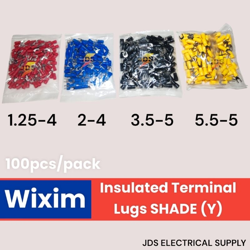 WIXIM Insulated Terminal Lugs SHADE 1.25-4, 2-4, 3.5-5, 5.5-5 | Shopee ...
