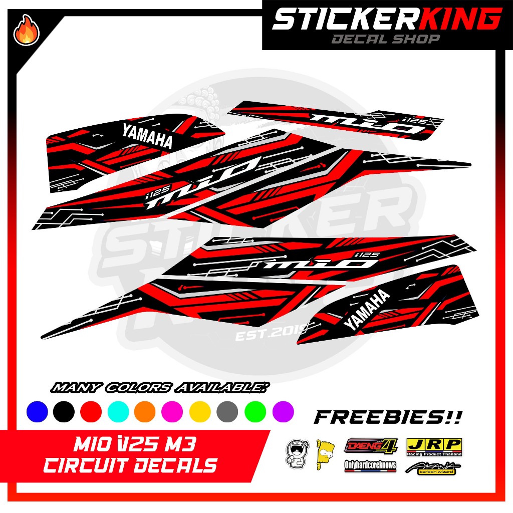 MIO i125 M3 CIRCUIT CONCEPT DECALS WITH FREEBIES | Shopee Philippines