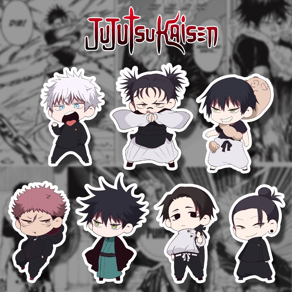 Jujutsu Kaisen Waterproof Sticker 3 pcs. Toji Fushiguro, Satoru Gojo ...