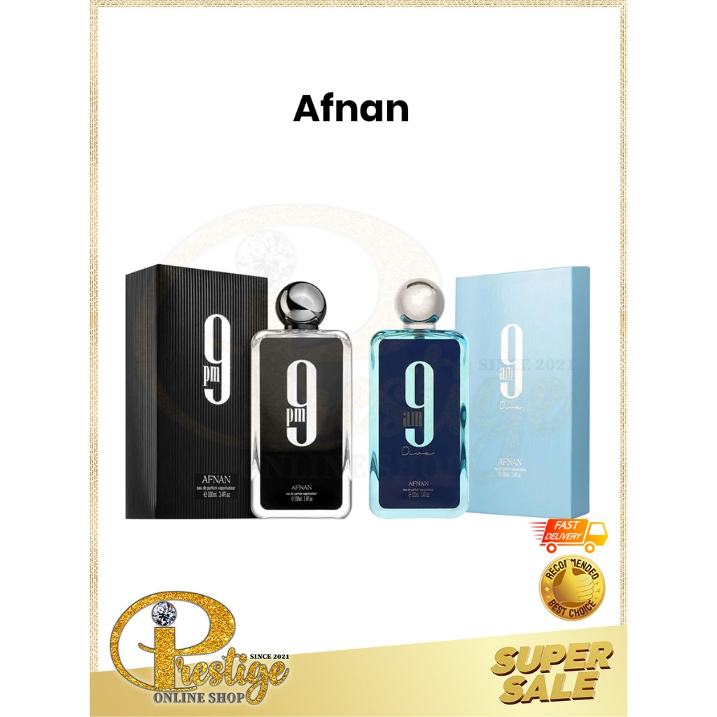 AFNAN Perfumes 100ml EDP 9PM 9AM 9PM Rebel Divine | Shopee Philippines