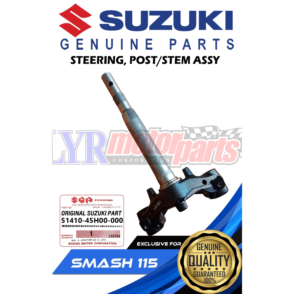 SUZUKI GENUINE STEERING, POST / STEM ASSY FOR SMASH 115 ( 51410-45H00 ...