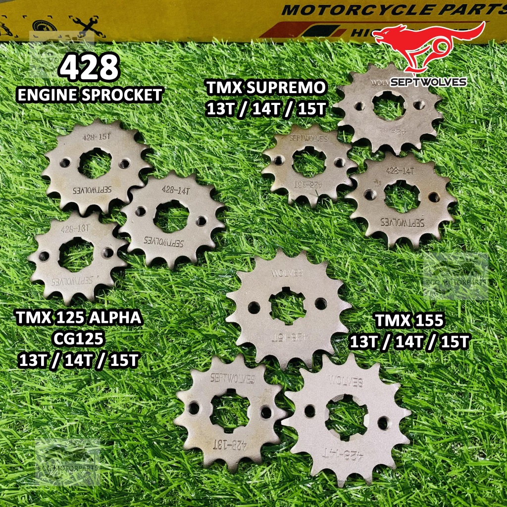 428 Engine Sprocket TMX Supremo, TMX 125 Alpha / CG125, TMX 155 - 13T ...